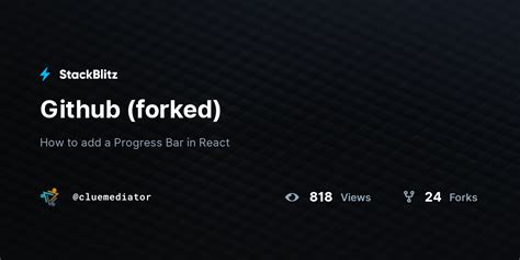 Github Forked Stackblitz