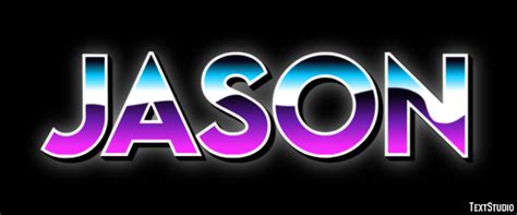 Jason Efecto De Texto Y Diseño De Logotipos Nombre