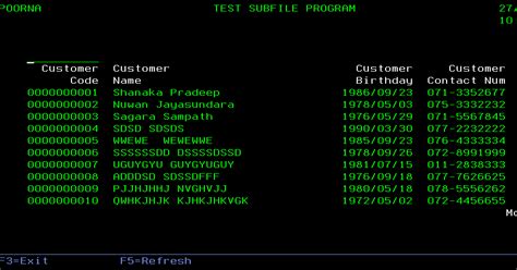 It Is All About Ibm I How To Create A Subfile Program Without Using