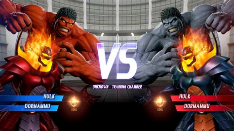 Red Hulk Red Dormammu VS Grey Hulk Grey Dormammu Marvel Vs Capcom Infinite YouTube