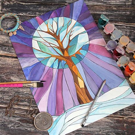 Рисунок. Скетч. Гуашь. Акварель. Painting. Gouash | Crafts, Hand fan