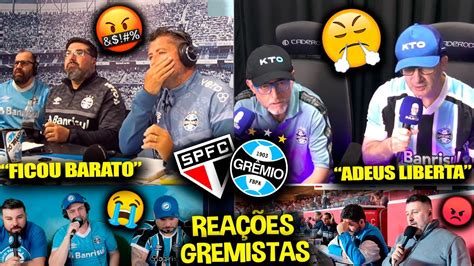 REAÇÕES dos GREMISTAS FURIOSOS a DERROTA SÃO PAULO 3X0 GRÊMIO