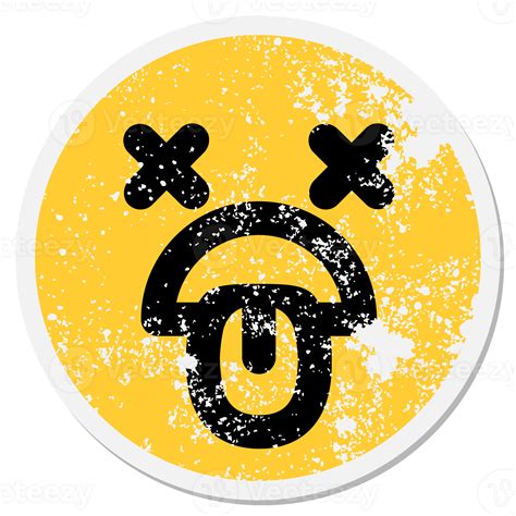 Dead Face Circular Sticker 36332818 Png