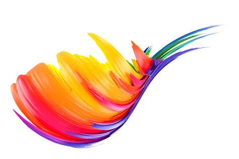 여러 가지 빛깔의 추상적 트위스트 브러시 스트로크 밝은 컬 예술적 나선형 3d 렌더링 이미지 0명에 대한 스톡 사진 및 기타 이미지 Istock