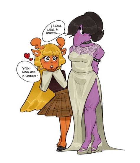 Noelle Helps Susie Dress For The School Dance Rdeltarune