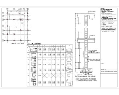 Column Layout Plan Free Download Nowcadbull