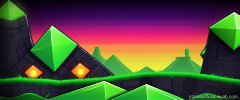 Geometry Dash Game Design Block Prompts Stable Diffusion Online