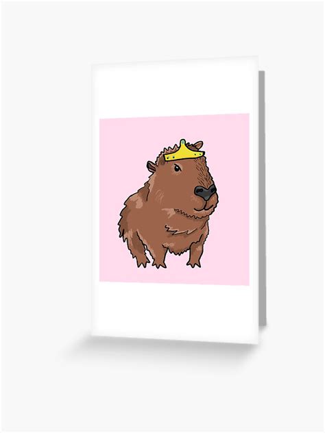 Princess Capybara Greeting Card For Sale By Roserinart Redbubble