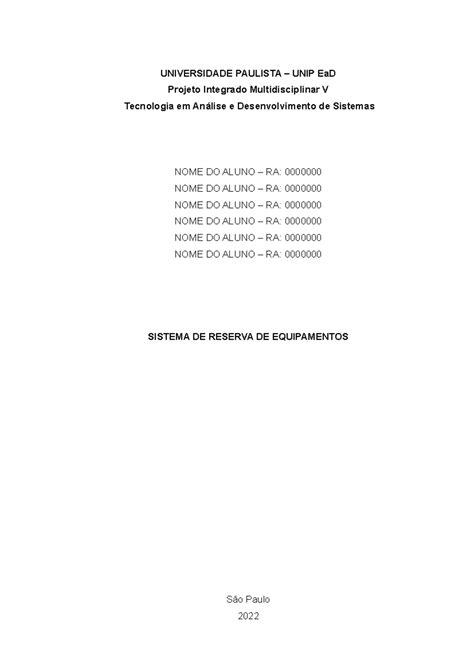 PIM V Nota UNIVERSIDADE PAULISTA UNIP EaD Projeto Integrado Multidisciplinar V