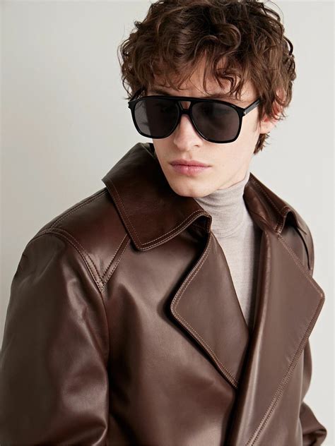 Saint Laurent Aviator Style Acetate Sunglasses Saint Laurent