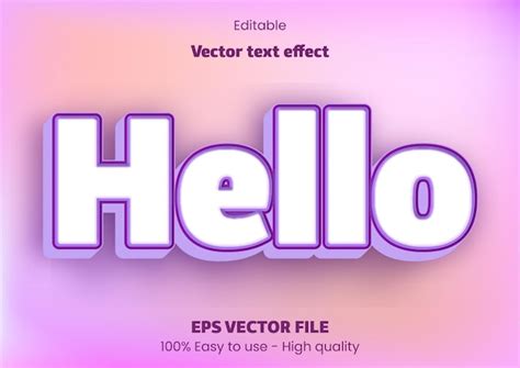 Efeito de texto roxo d editável Vetor Premium