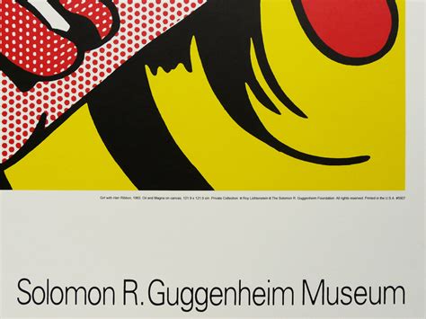 Roy Lichtenstein Girl With Hair Ribbon Original Exhibition Poster For