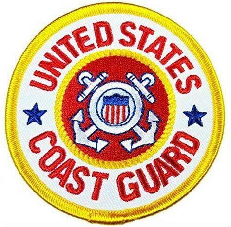 Us Coast Guard Flag Patch Coast Guard Embroidered Flag Patch Diameter