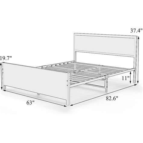 Queen Bed Frame Queen Platform Bed Frame With Headboard And Footboard