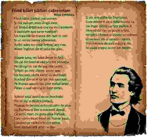 Fiind Baiet Paduri Cutreieram De Mihai Eminescu Comen