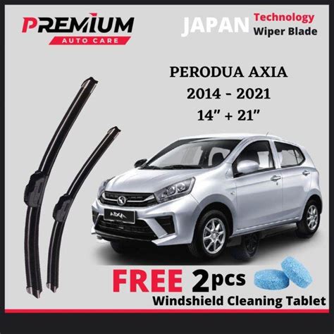PERODUA AXIA 2014 2022 PREMIUM RUBBER WIPER BLADE JAPAN TECHNOLOGY