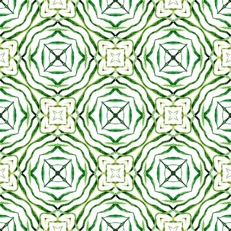 Premium Photo Arabesque Hand Drawn Design Green Fresh Boho Chic