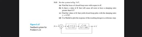Solved 513 For The System In Fig 547 A Find The Locus