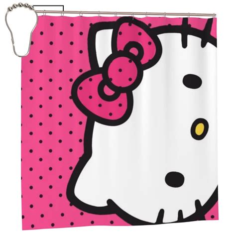 Hello Kitty Shower Curtain Waterproof Bathroom Shower Curtains