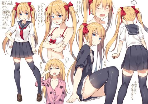 Safebooru Alexmaster Bikini Blonde Hair Blue Eyes Blush Character