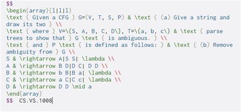 Solved Begin Array 1111 Text Given A Cfg Gv
