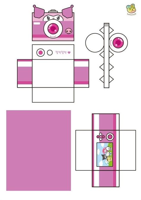 Kamera Kuromi Kiyowo Hello Kitty Crafts Paper Toys Template Paper