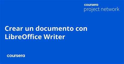 Crear Un Documento Con Libreoffice Writer Coursya