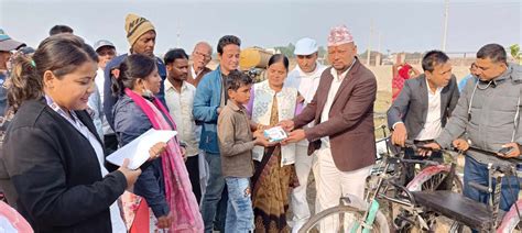 सुनवर्षी नगरपालिकाद्वारा अपाङ्गता भएका व्यक्तिहरुलाई सहायक सामाग्री