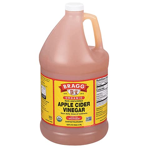 Bragg Apple Cider Vinegar Organic Raw Unfiltered 128 Fl Oz Vinegars
