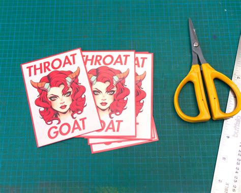 Horny Girl Throat Goat Sticker Decal Etsy