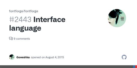 Interface Language · Issue 2443 · Fontforgefontforge · Github