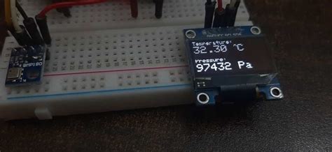 Arduino With BMP Barometric Sensor Display Readings On OLED