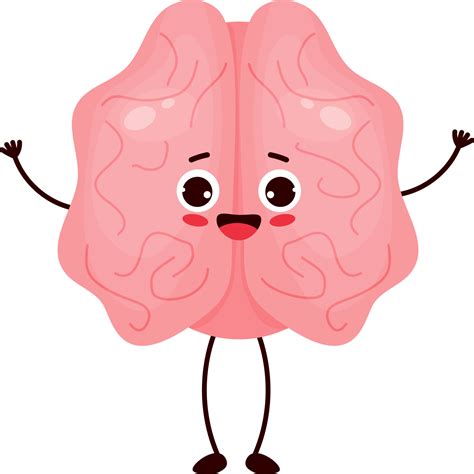 Smiling Cartoon Brain 23181353 Vector Art At Vecteezy