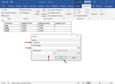 Cara Menambahkan Rumus Formula Di Tabel Word Riset