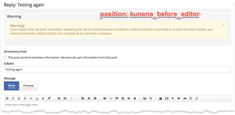 Display Custom Message In Reply Form
