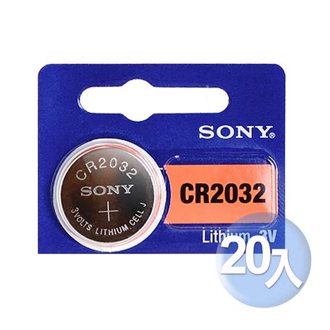 日本大品牌 Sony Cr2032 Cr 2032 鈕扣型電池 20顆入 一般電池 Yahoo奇摩購物中心