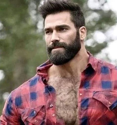 Image Tagged With Bearded Hunk Hairy Chest Lumberjack