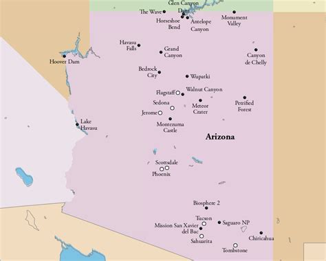 Map Of Arizona Tourist Attractions Map Shows Most Popular Us Tourist