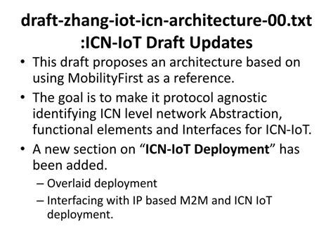 Ppt Icn Based Architecture For Iot Draft Zhang Iot Icn Architecture