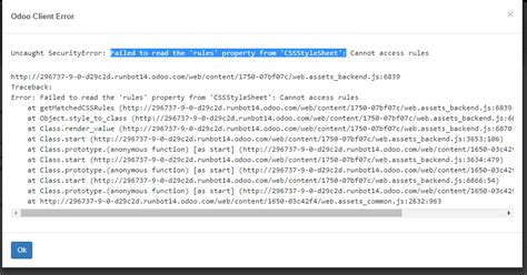 90 Failed To Read The Rules Property From Cssstylesheet · Issue