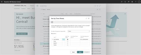 Unlock Time Sheets In Business Central Using Assisted Setup And Data