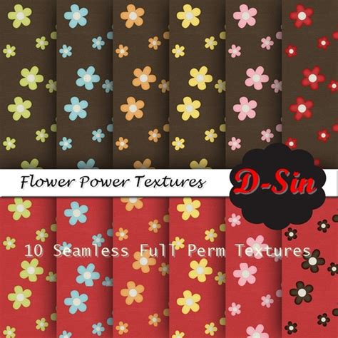 Second Life Marketplace Flower Power Textures