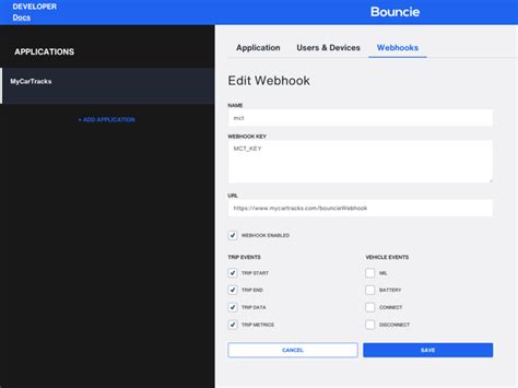 Bouncie Integration MyCarTracks Help Center