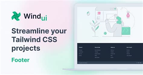 wind ui on linkedin tailwind css footer component library windui