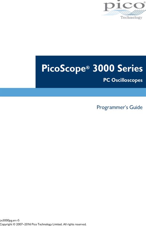 Picoscope 3000 Series Programmers Guide Programmers
