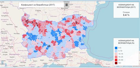 Безработицата по общини 2011 2017