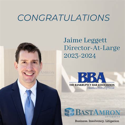 Bast Amron Attorney Jaime Leggett To Serve As Director At Large Of The