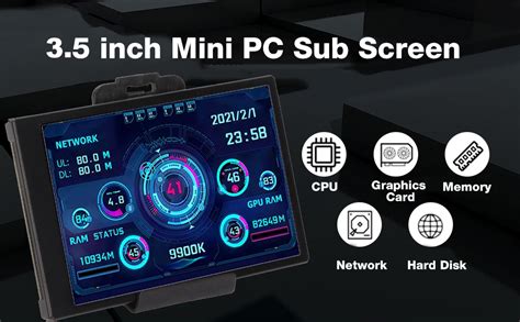 Bewinner 2022 Nueva Minipantalla Ips Usb De 35 Pulgadas Para Chasis De