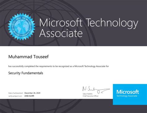 Muhammad Touseef On Linkedin Mta Securityfundamentals Cybersecurity Microsoft Infosec