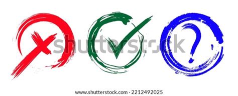 Set Colored Checkbox Icons Checkmark Cross Stock Vector Royalty Free 2212492025 Shutterstock